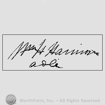 Mark with Signature: William Henry Harrison. | #330588