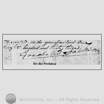 Mark with Signature: Andrew Jackson. | #330595