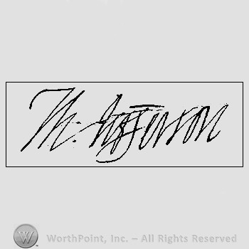 Mark with Signature: Thomas Jefferson. | #330597