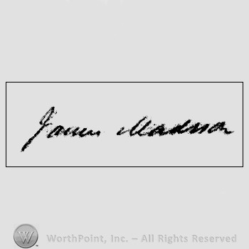 Mark with Signature: James Madison. | #330608