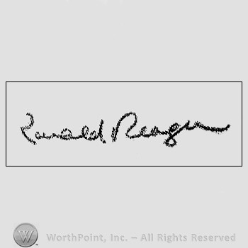 Mark with Signature: Ronald Reagan. | #330612