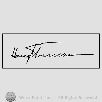 Mark with Signature: Harry S. Truman. | #330624