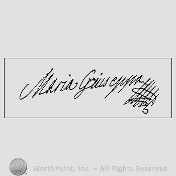 Mark with Signature: Maria Josepha. | #330637