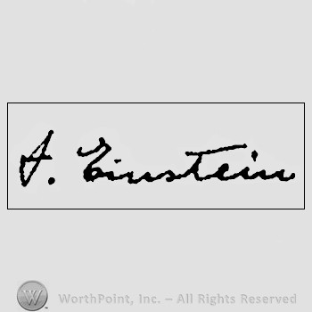 Mark with Signature: Albert Einstein. | #330672