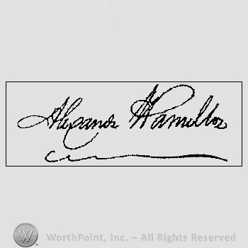 Mark with Signature: Alexander Hamilton. | #330679