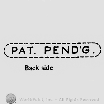 Mark with The text "PAT. PEND'G. Back side". | #33068