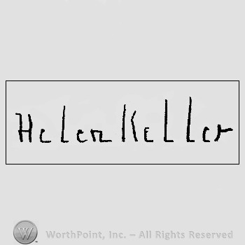 Mark with Signature: Helen Keller. | #330681