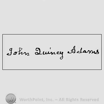 Mark with Signature: Adams John Quincy. | #330684