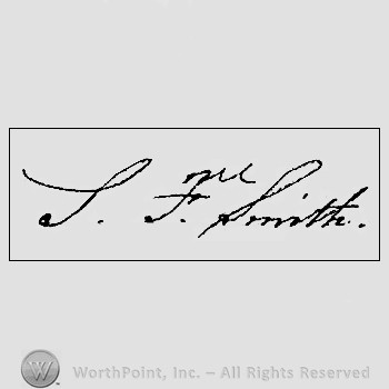 Mark with Signature: Samuel Francis Smith. | #330692