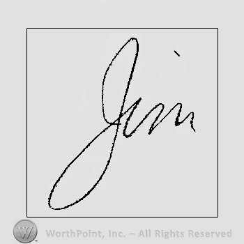 Mark with Signature: James Thurber. | #330701