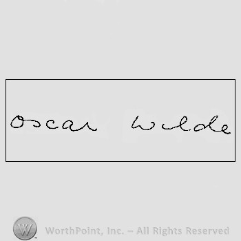 Mark with Signature: Oscar Wilde. | #330702