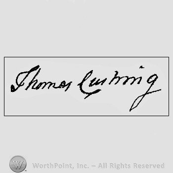 Mark with Signature: Thomas Cushing. | #330704