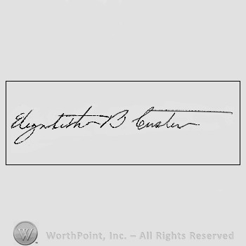 Mark with Signature: Elizabeth Bacon Custer. | #330708
