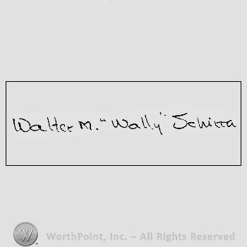 Mark with Signature: Walter M. Schirra. | #330723