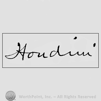 Mark with Signature: Harry Houdini. | #330740