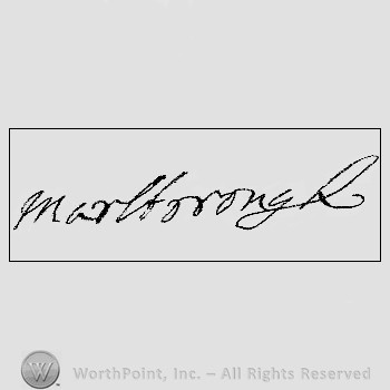 Mark with Signature: John Churchill, 1st Duke of | #330742
