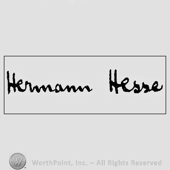 Mark with Signature: Hermann Hesse. | #330772