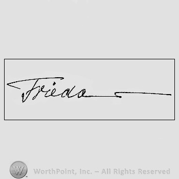 Mark with Signature: Frieda Lawrence. | #330773