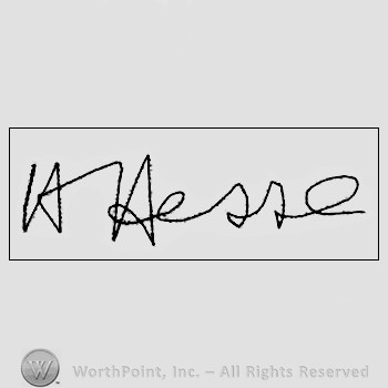 Mark with Signature: Hermann Hesse. | #330785