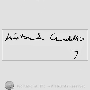Mark with Signature: Winston Churchill. | #330798