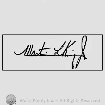 Mark with Signature: Martin Luther King Jr.. | #330807