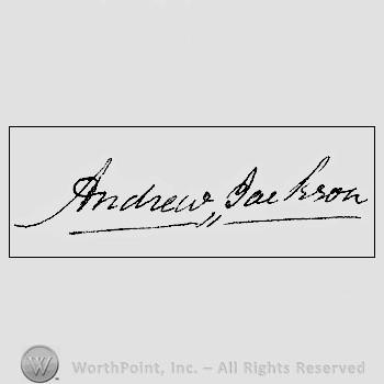 Mark with Signature: Andrew Jackson. | #330842