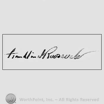 Mark with Signature: Franklin D. Roosevelt. | #330859