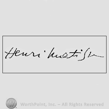 Mark with Signature: Henri Matisse. | #330865