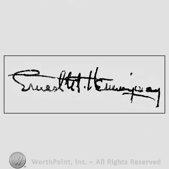 Mark with Signature: Ernest Hemingway. | #330886
