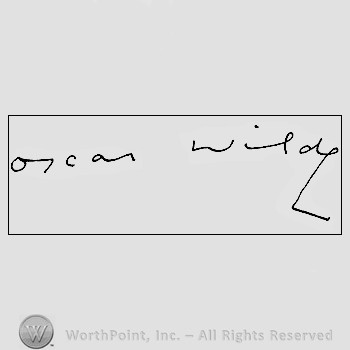Mark with Signature: Oscar Wilde. | #330896