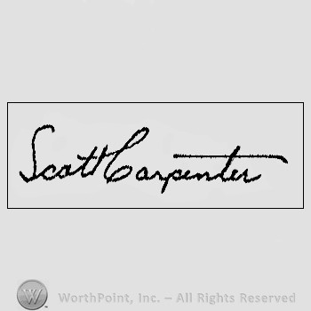 Mark with Signature: Malcolm Scott Carpenter. | #330903