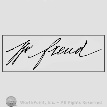 Mark with Signature: Sigmund Freud. | #330939