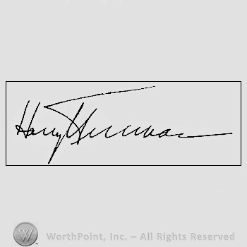 Mark with Signature: Harry S. Truman. | #330984