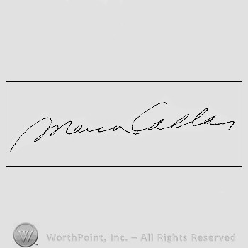 Mark with Signature: Maria Callas. | #330987