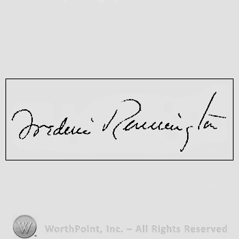 Mark with Signature: Frederic Remington. | #330998
