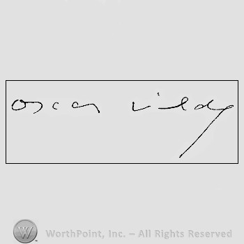 Mark with Signature: Oscar Wilde. | #331018