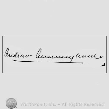 Mark with Signature: Andrew Cunningham. | #331038