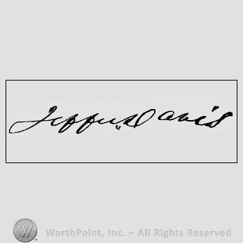 Mark with Signature: Jefferson Davis. | #331040