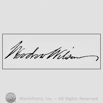 Mark with Signature: Woodrow Wilson. | #331042
