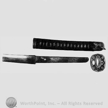 Mark with WWII Samurai sword w/leather covered | #331077