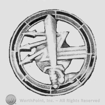 Mark with Arm with sword and arrows; all inside a | #331192