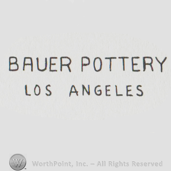 Mark with The text "BAUER POTTERY LOS ANGELES". | #33172