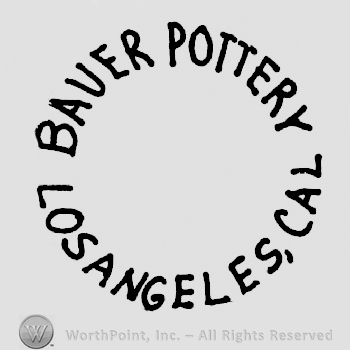 Mark with Bauer Pottery Los Angeles, Cal written | #33176
