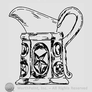 Mark with Glass pattern: Star and Punty; pitcher. | #331893