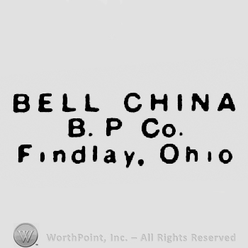 Mark with The text "BELL CHINA B. P Co. Findlay, | #33226