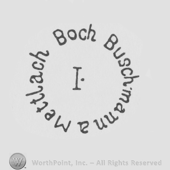 Mark with The text "Mettlach Boch Buschmann". | #33354