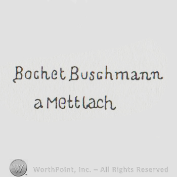Mark with "bochet buschmann a mettlach" | #33356