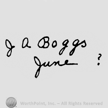 Mark with The text "J A Boggs Junne ?". | #33363