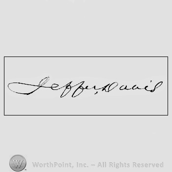 Mark with Signature: Jefferson Davis. | #334352