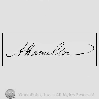 Mark with Signature: Alexander Hamilton. | #334354